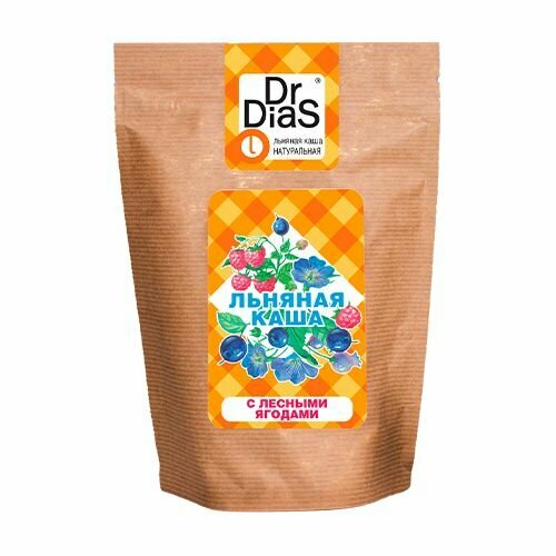 Каша льняная быстрого приготовления натуральная Dr.Dias с Лесными ягодами 275гр