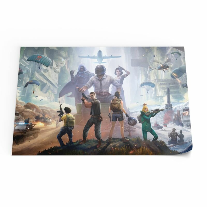 Постер пабг / PUBG, по мотиву игры, А3 (420х297 мм), Постер Плакат