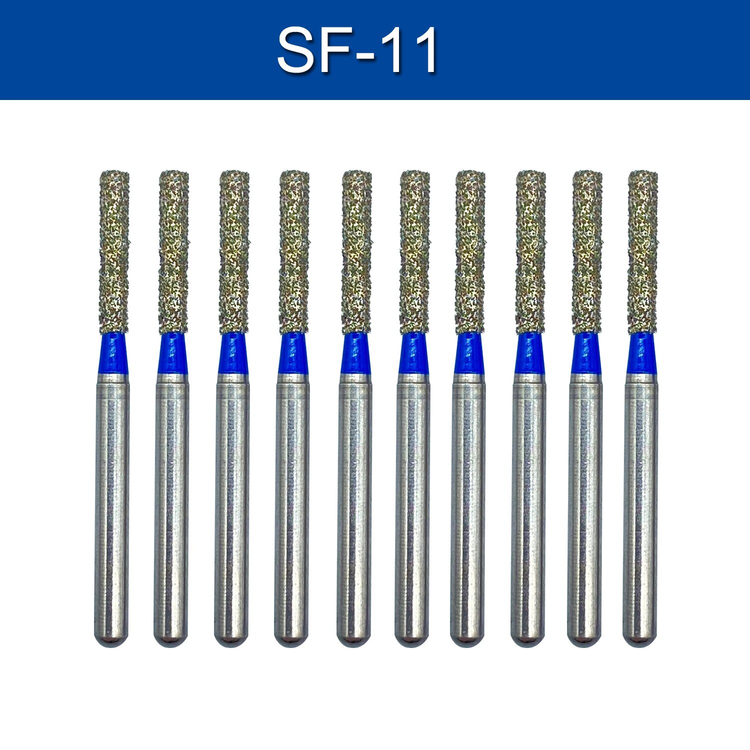 Стоматологические боры алмазные WELLCK SF-11 FG 1.6 мм, 10шт