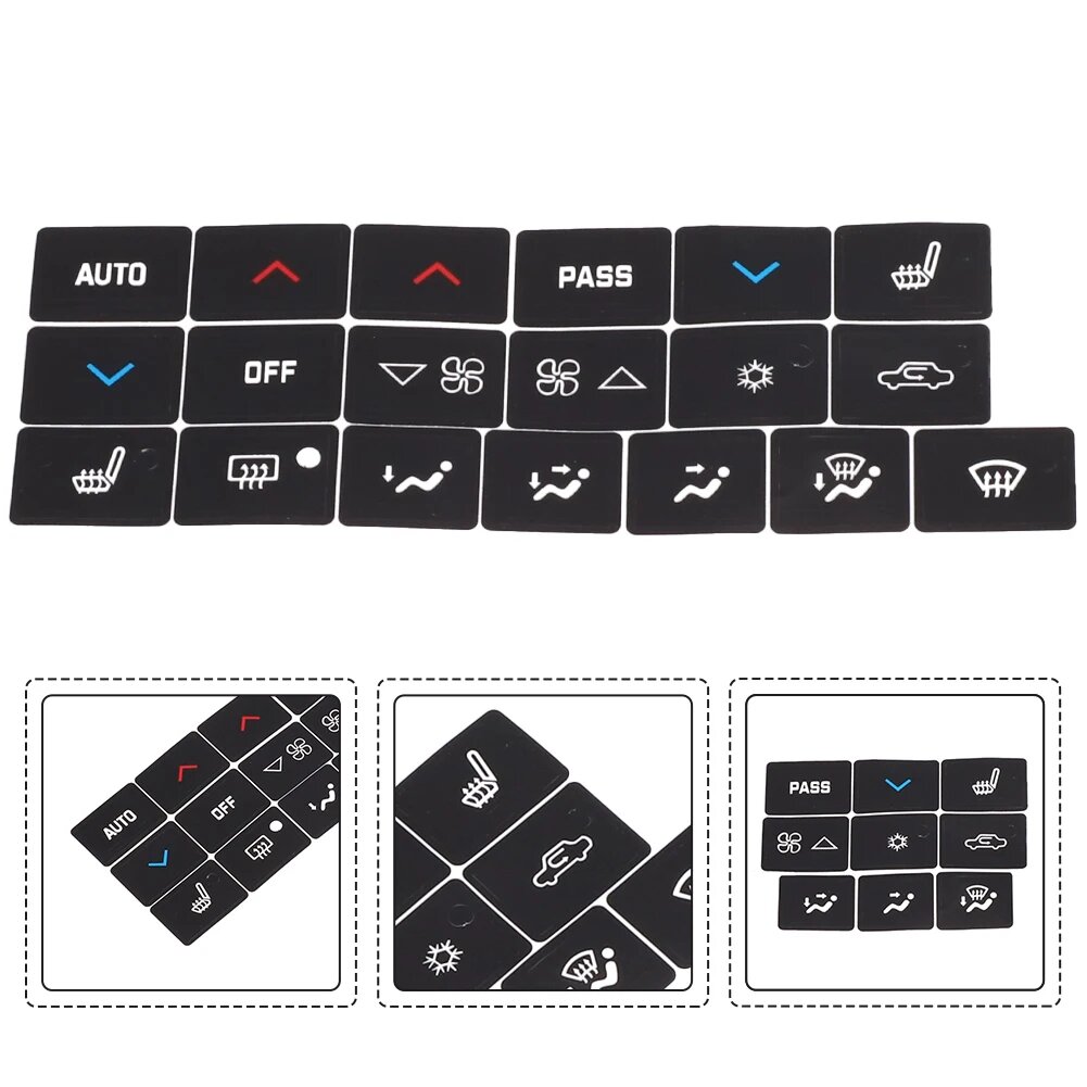 Наклейка для ремонта кнопок кондиционера автомобиля для Buick Lacrosse 2005-2009, наклейка для кнопки приборной панели, наклейка, наклейка, детали интерьера