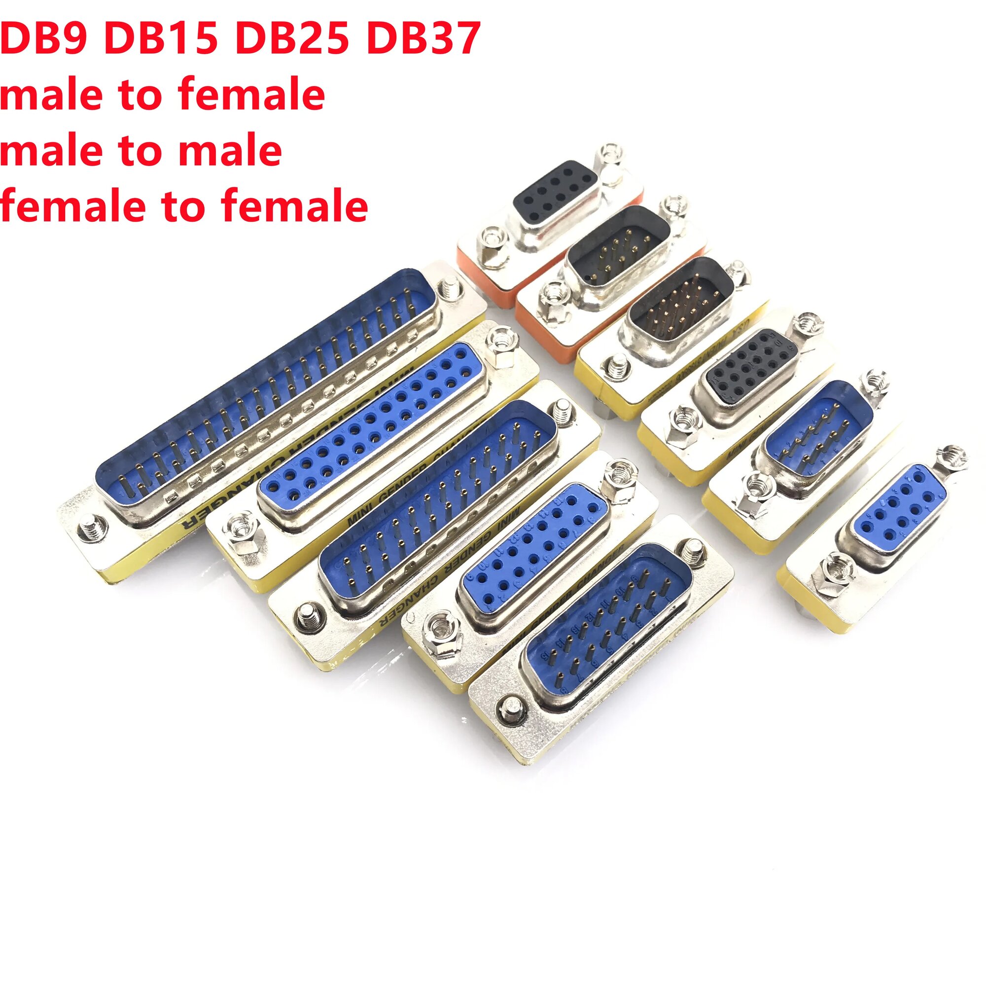 RS232 адаптер DB9 DB15 DB25 DB37 female to female, DB25 (2ROW)