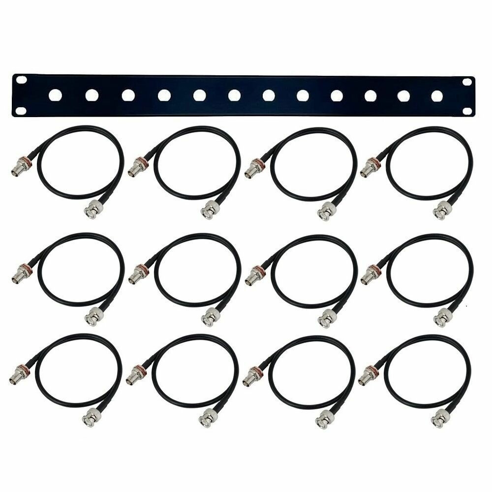 Двенадцать отверстий Установка аудиостойки 12 кабелей BNC 50 см Для Shure Sennheiser AKG Audio Technica Приемник микрофона