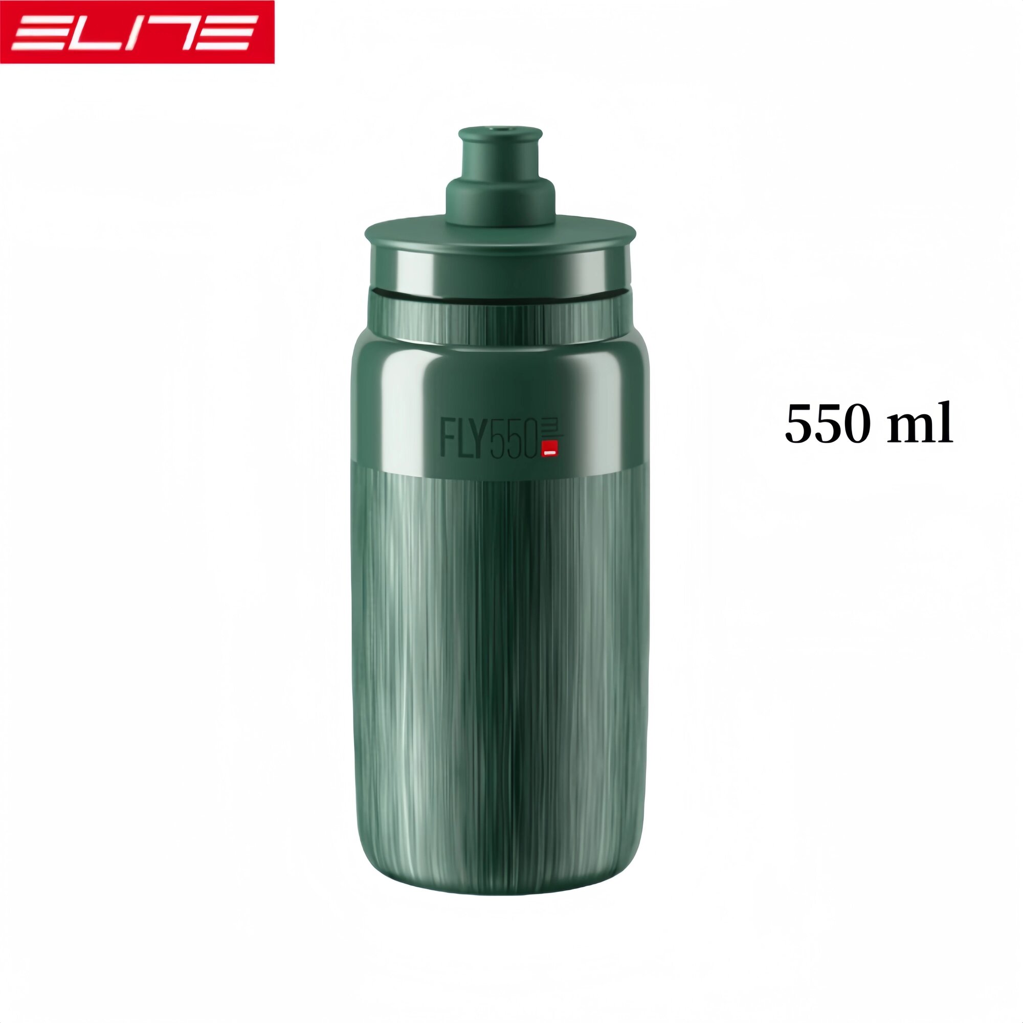 ELITE FLY TEX пластиковая велосипедная бутылка для воды 500 мл Темно-зеленый, dark green