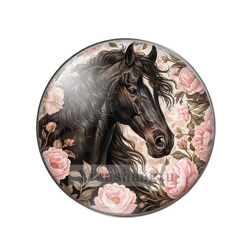 Стеклянные кабошоны с фото, круглые, 10 штук 22mm, H