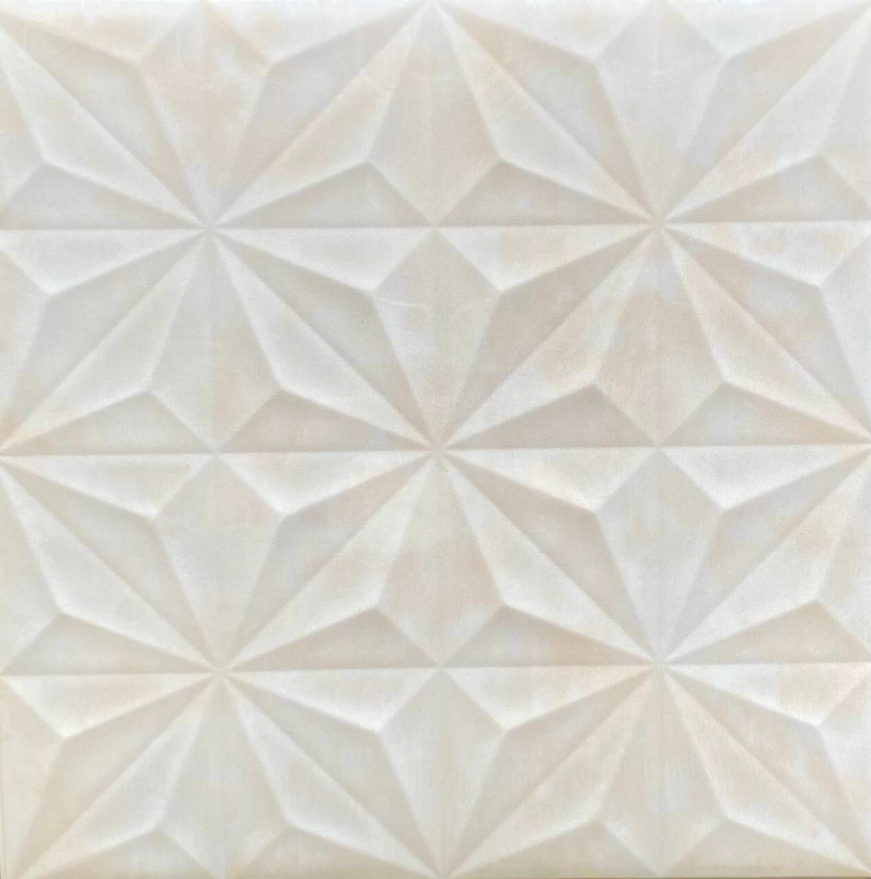 Потолочная плитка 50см*50см "Скандинавия" бежевый 10 кв. м, 40 шт /Экструдированная/Пенопласт