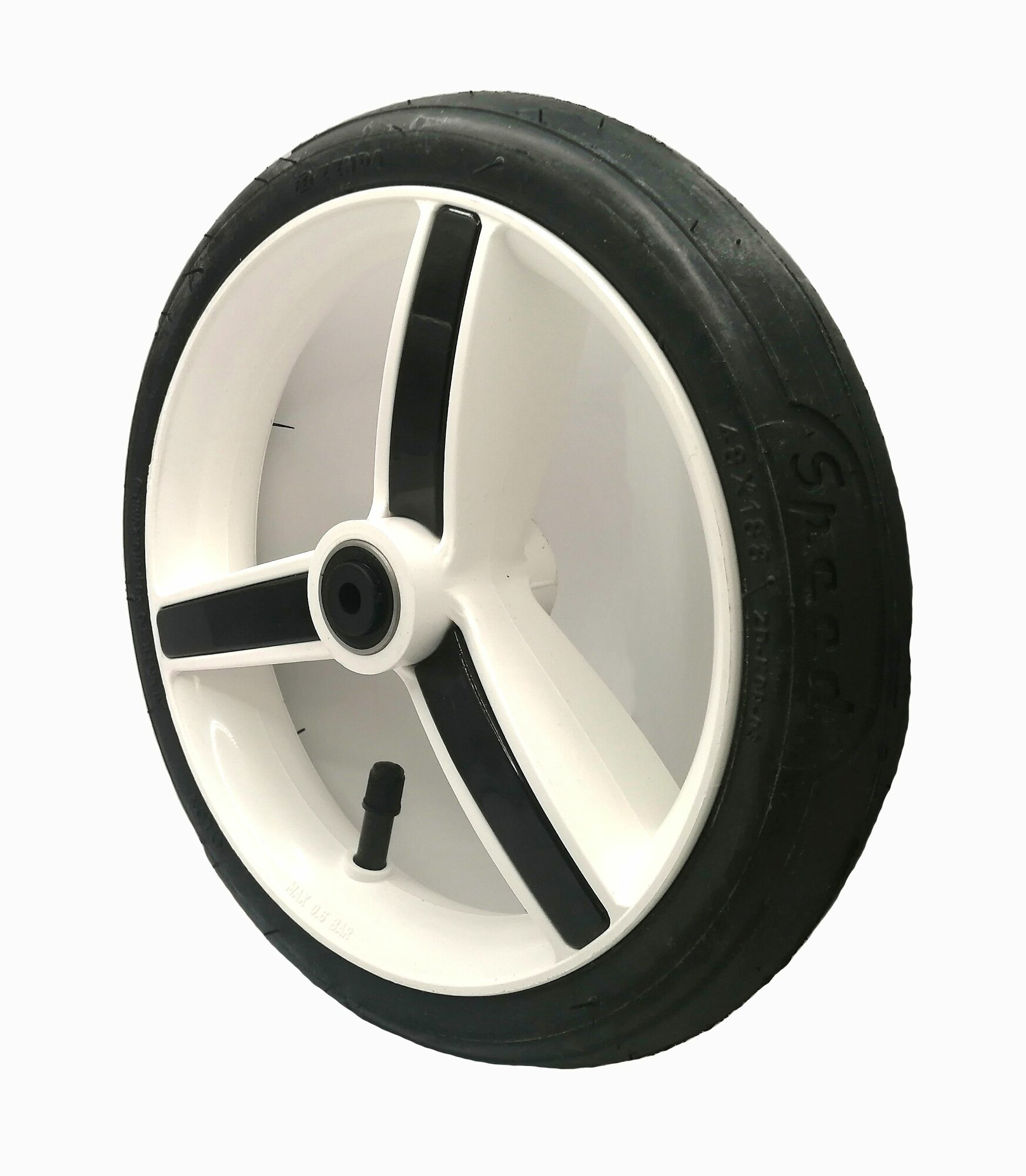 Колесо 10 дюймов надувное № 70 для детской коляски (низкопрофильное (48х188), под ось 8 мм.