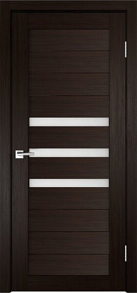 Межкомнатная Дверь Verda Х-6 Венге со Стеклом Сатинат Белый 2000х800мм (Полотно 1шт) / Верда.