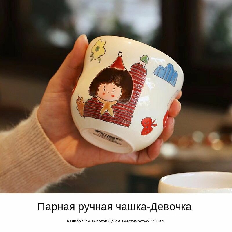 Ручная керамика: высокий бокал с рельефом Восточный стиль уникальный подарок для женщин-