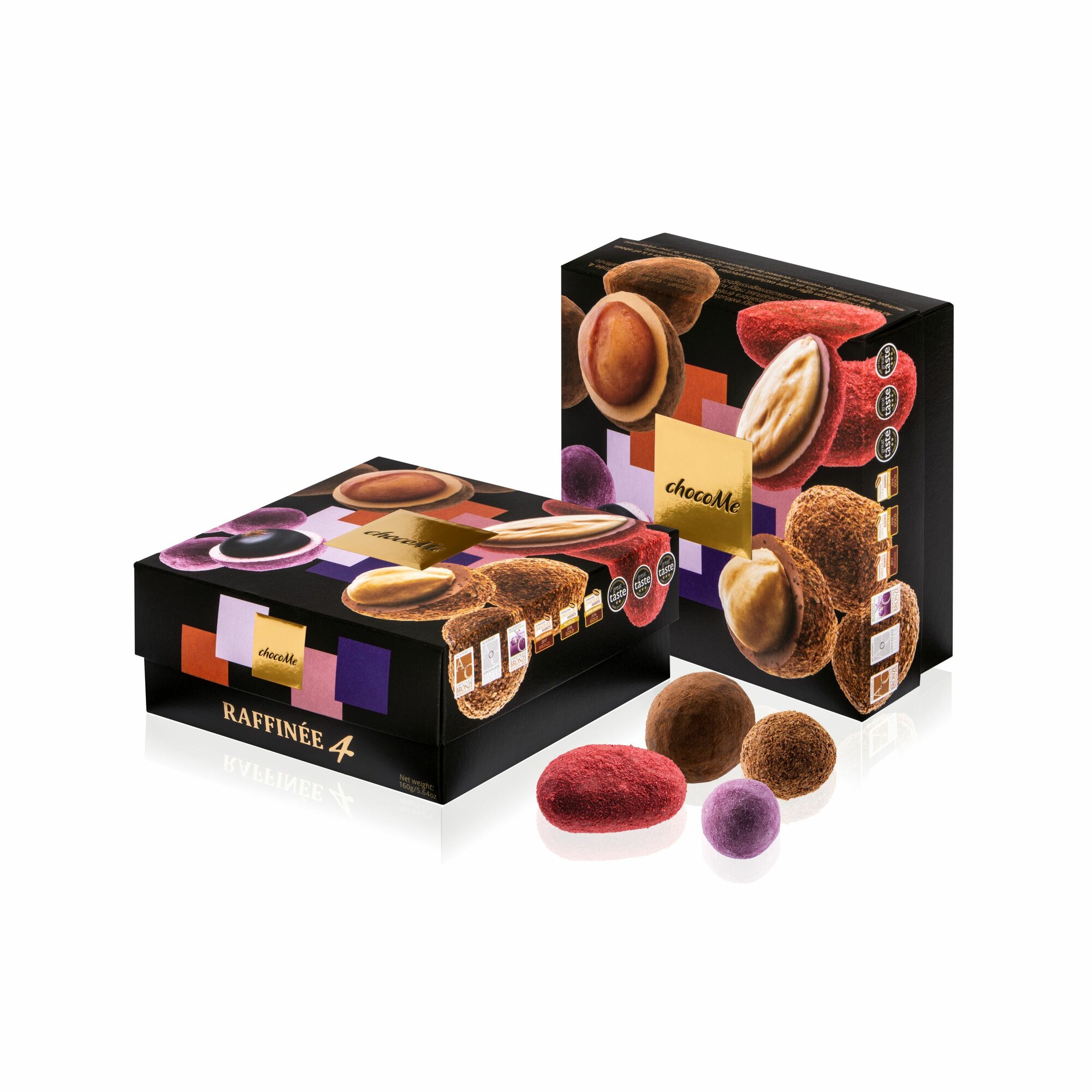 Подарочный набор шоколадных конфет chocoMe, ассорти, 4 вкуса, 160 гр.
