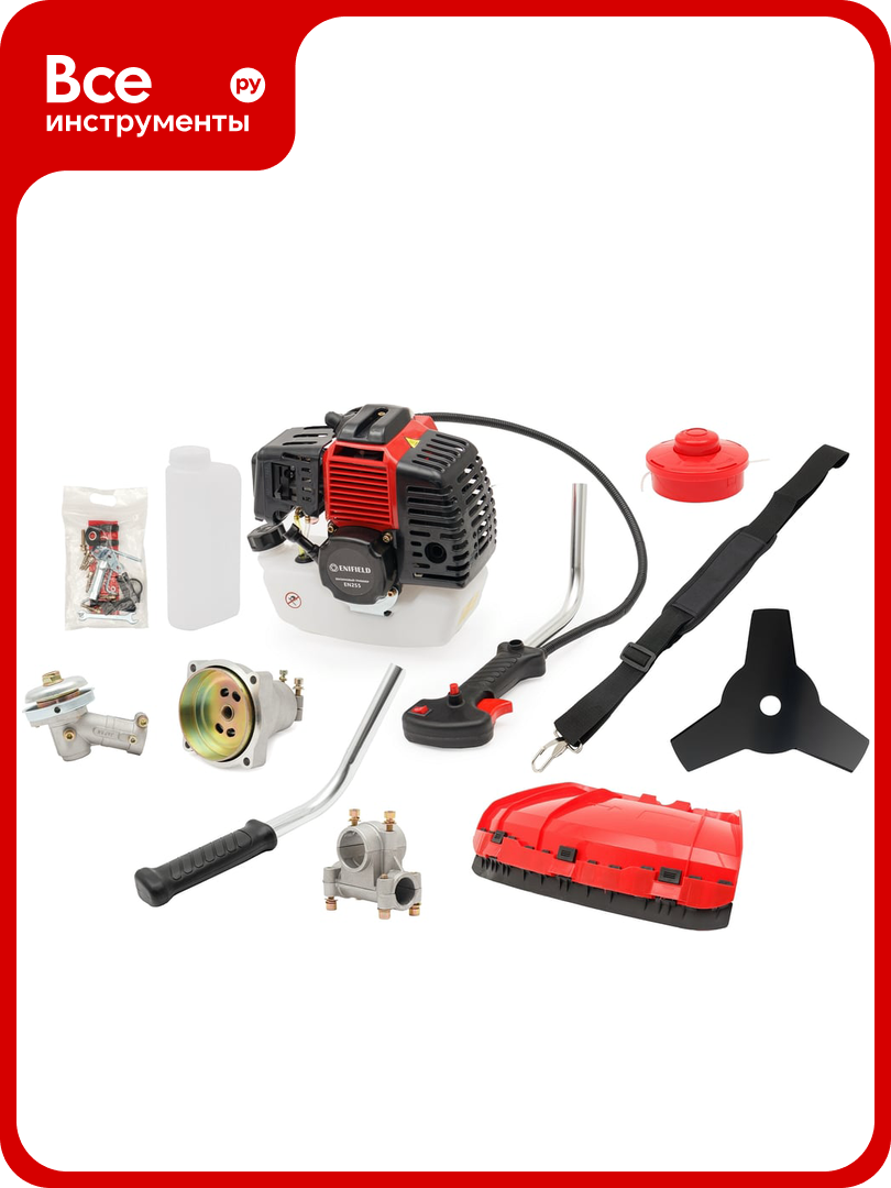 Бензиновый триммер без штанги ENIFIELD 255/2 БШ EN 255/2 БШ, для бытового использования, металлический