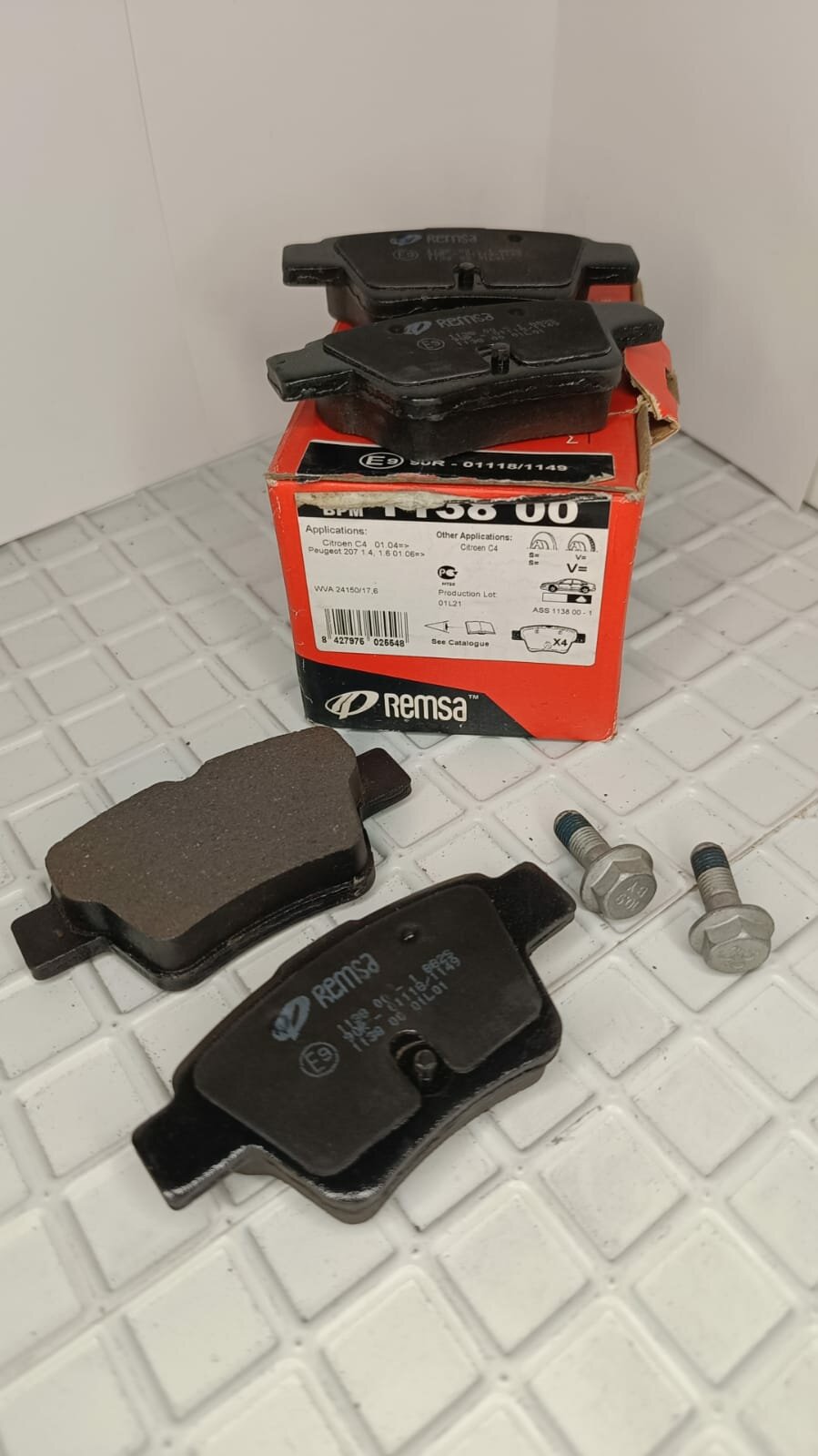 Колодки тормозные дисковые Remsa 1138.00 BPM1138.00 задние, комплект AUDI CITROEN PEUGEOT SEAT SKODA VOLKSWAGEN GEELY BYD