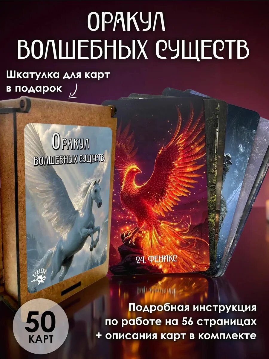 Гадальная колода карт оракул Волшебные существа