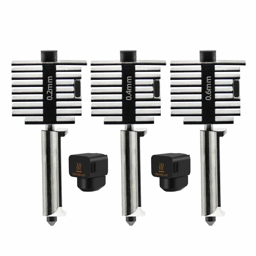 Комплект мини-хотэнда Bambu Lab A1 с соплом из закаленной стали 0,2/0,4/0,6/0,8 мм для замены хотэнда Bambu Lab A1