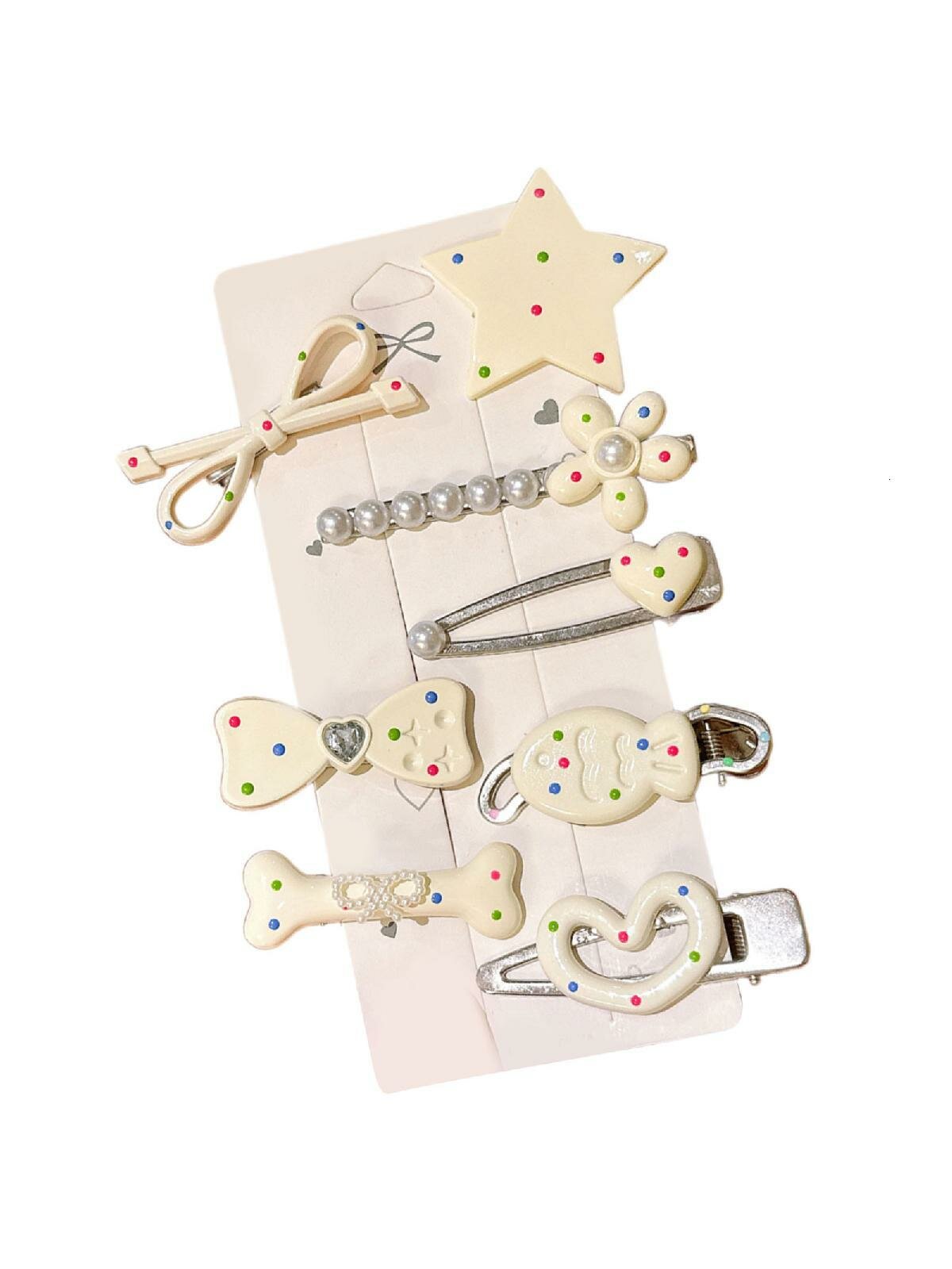 8шт Креативная заколка для волос в форме звезды, Нескользящие заколки, набор для женщин и девочек, современная заколка для волос, аксессуары для прически.