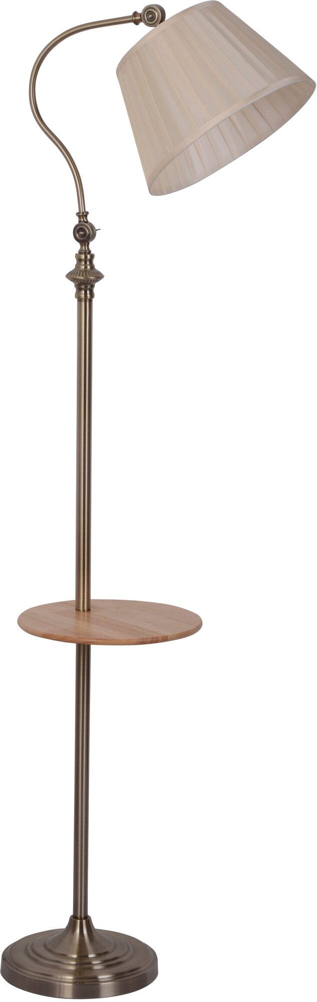 Торшер "Гавана" 07037, в стиле ретро, с абажуром и столиком, мощность 40Вт