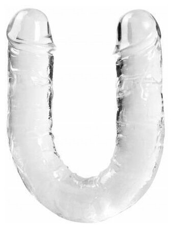 Прозрачный двусторонний фаллоимитатор Infinity - 33,5 см,33,5 см,3,8 см, прозрачный, термопластичная резина (TPR), Женский, Фаллоимитаторы