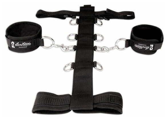 Набор для фиксации рук к телу, Lux Fetish,100% полиэстер, черный