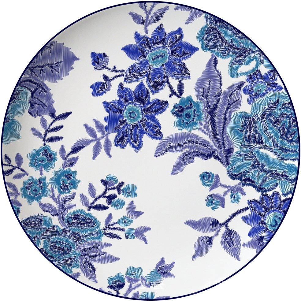 Тарелка обеденная сервировочная из костяного фарфора "EGO" 27 см