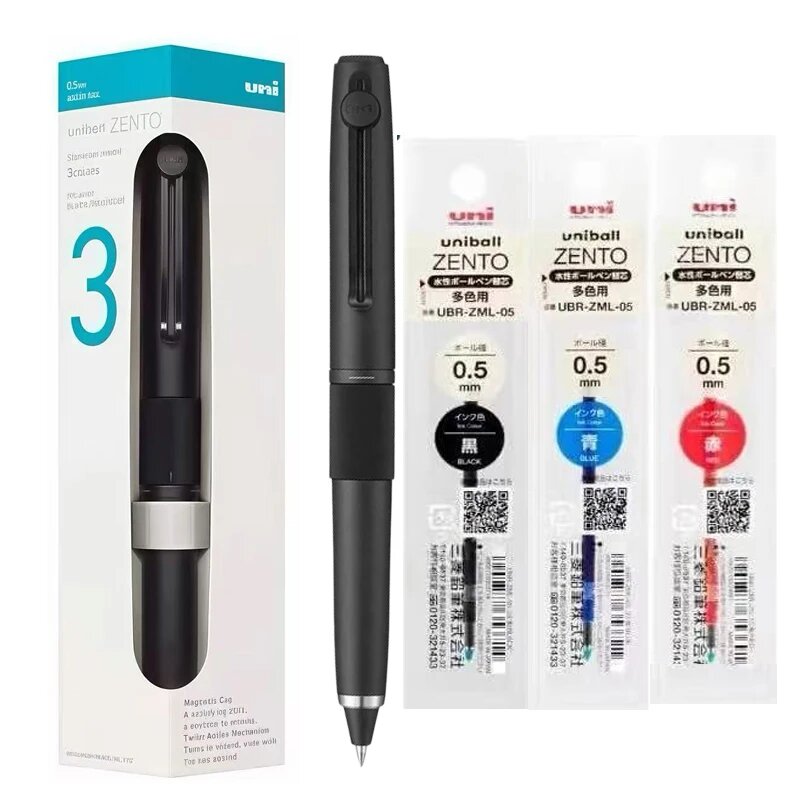 Гелевая ручка Uni Uniball Zento 3 цвета 0.5Magnetic 3ink