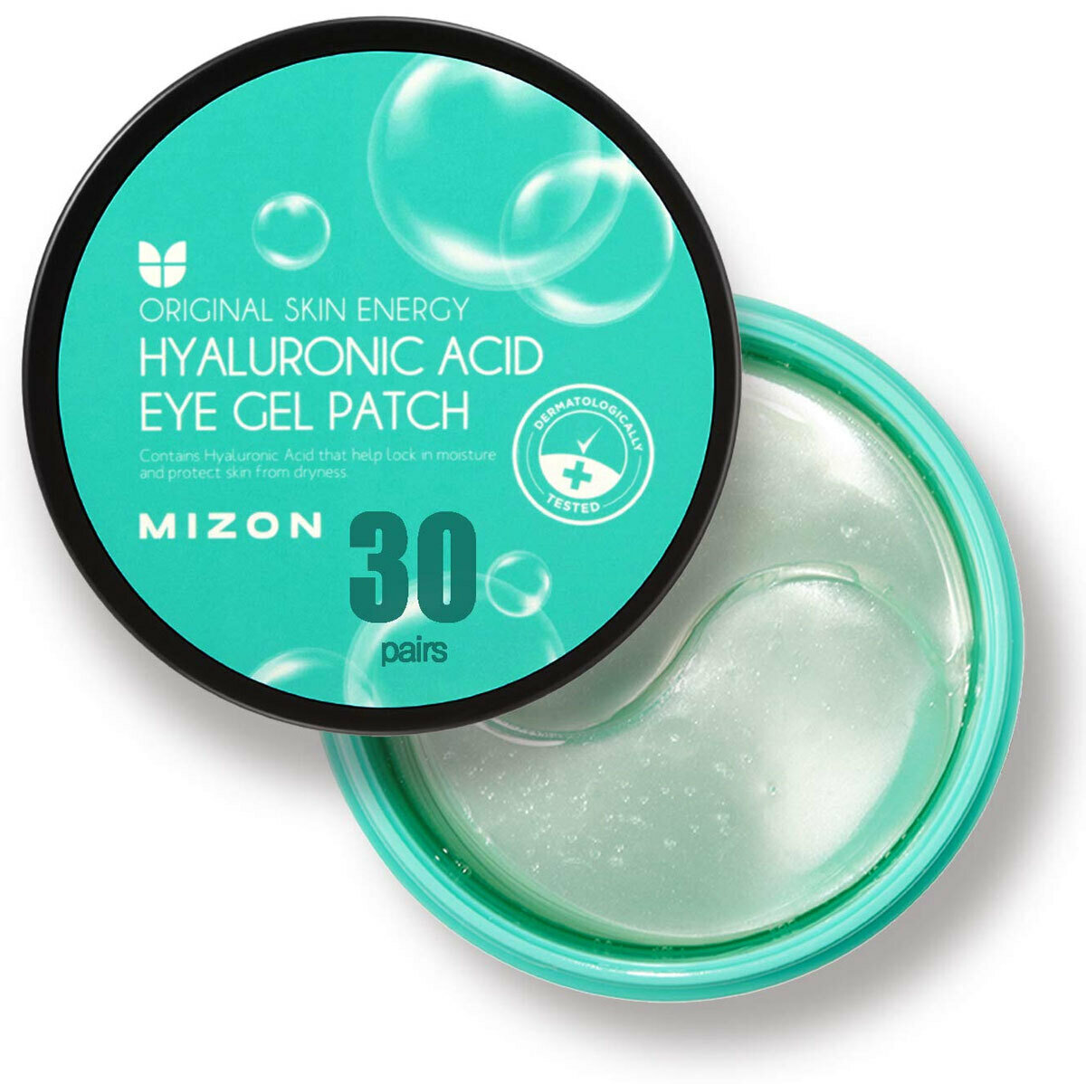 Mizon Гидрогелевые патчи с гиалуроновой кислотой Hyaluronic Acid Eye Gel Patch, 60 шт (30 пар)