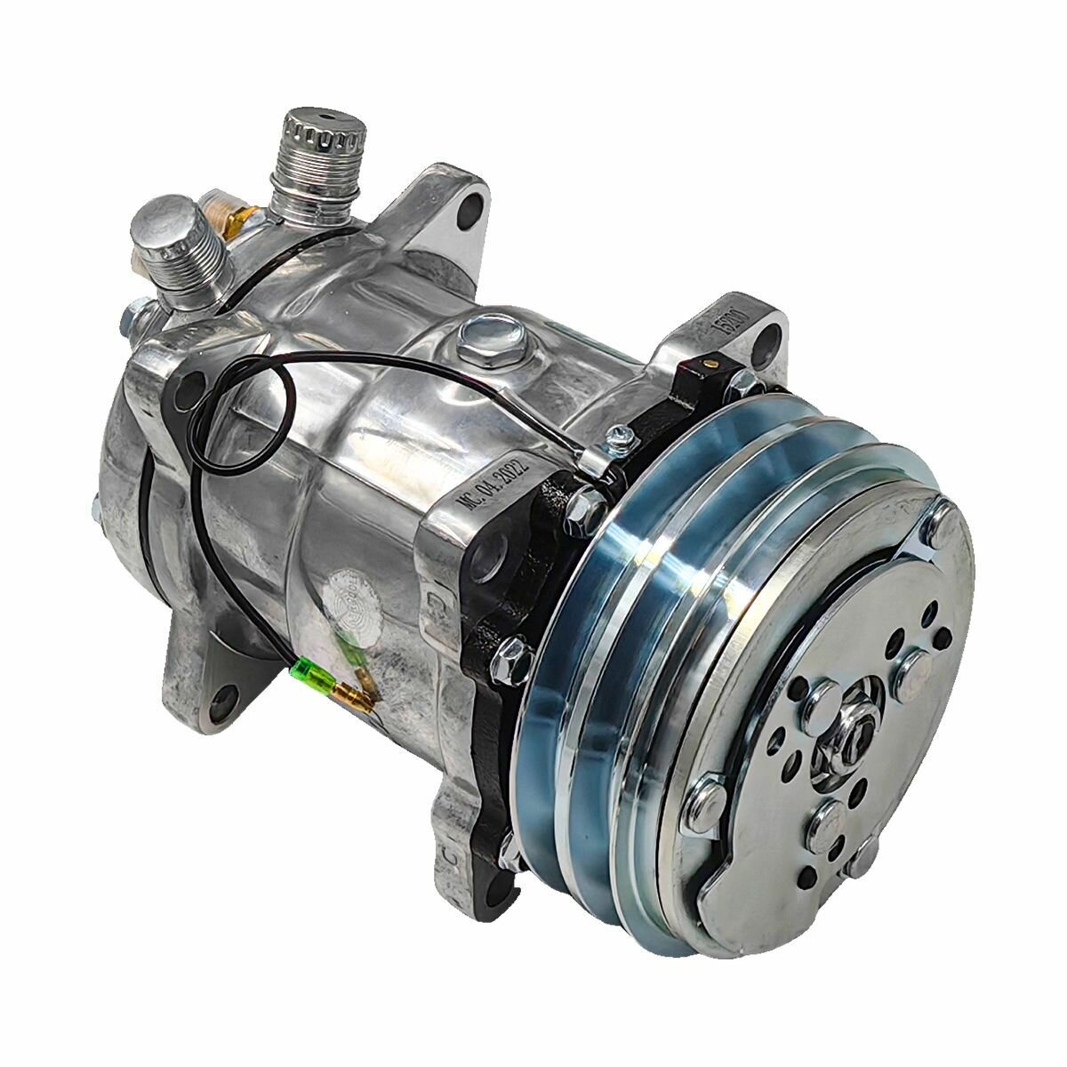 Компрессор (5H14,12v, A2) вертикал. выходы, для автомобильного кондиционера арт RC-U08072