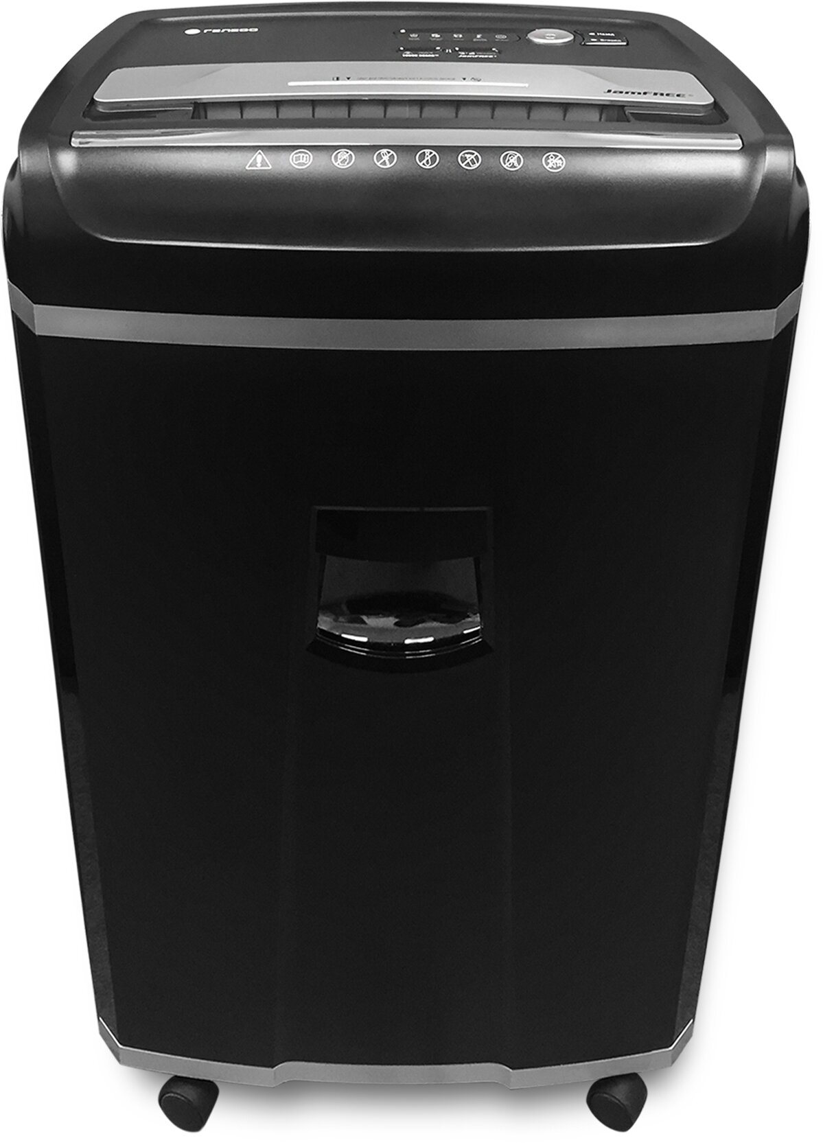 Шредер гелеос УМ35-4 (DIN P-4) фрагмент 3,9x30мм, 26 листов (70гр./м²), 35 литров, Уничт. скобы, скрепки, пл. карты, CD. TouchGuard.JamFree.ECO