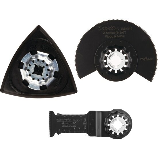 Набор насадок Makita Starlock для мультитула 3 шт. (B-64814, B-65115, B-64799)