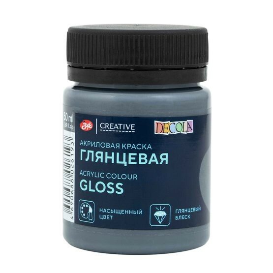 Акриловая краска глянцевая цвет №836 Лунная ночь 50мл Decola