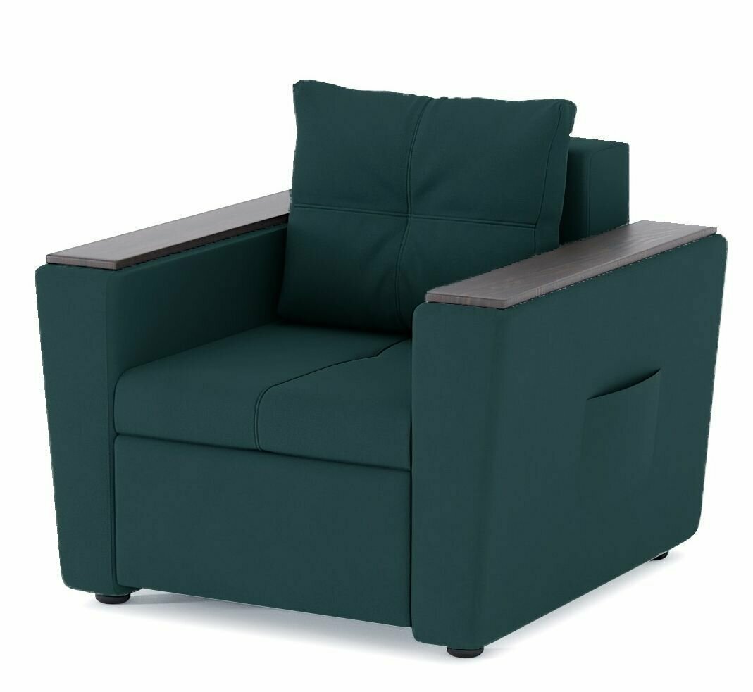 Кресло кровать раскладное для взрослых Дубай Майами еврокнижка, велюр Зара Изумруд