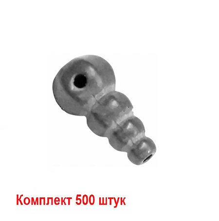 Заготовка мормышек вольфрамовая тип 7 (личинка) 3,0mm без покрытия, (500 штук).