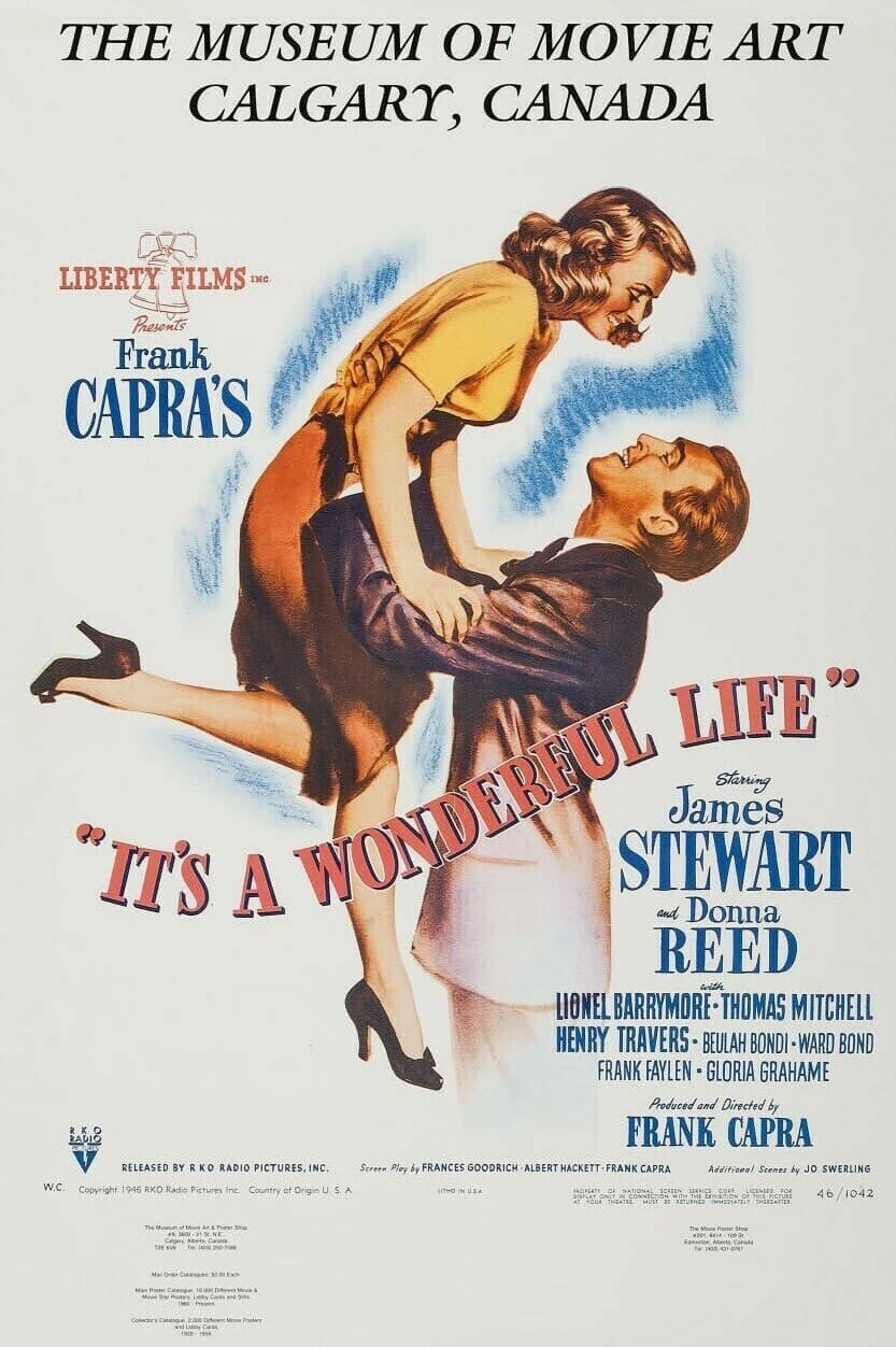 Плакат, постер Эта замечательная жизнь (Its a Wonderful Life, 1946г) на холсте, размер 42х60см