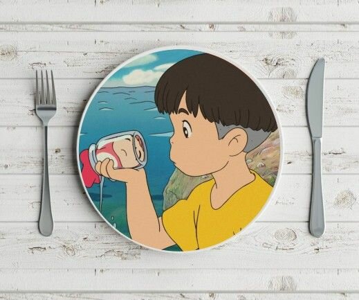 Тарелка Рыбка Поньо на Утёсе №9