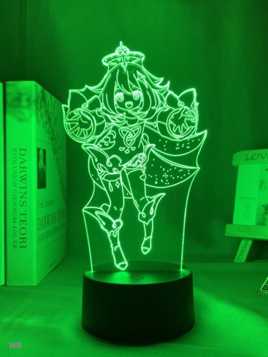 Ночник Аниме-Игра Геншин Импакт - Genshin Impact. Подарок фанату аниме и манги — декор в комнату с любимыми персонажами, в стиле отаку и японской анимации.