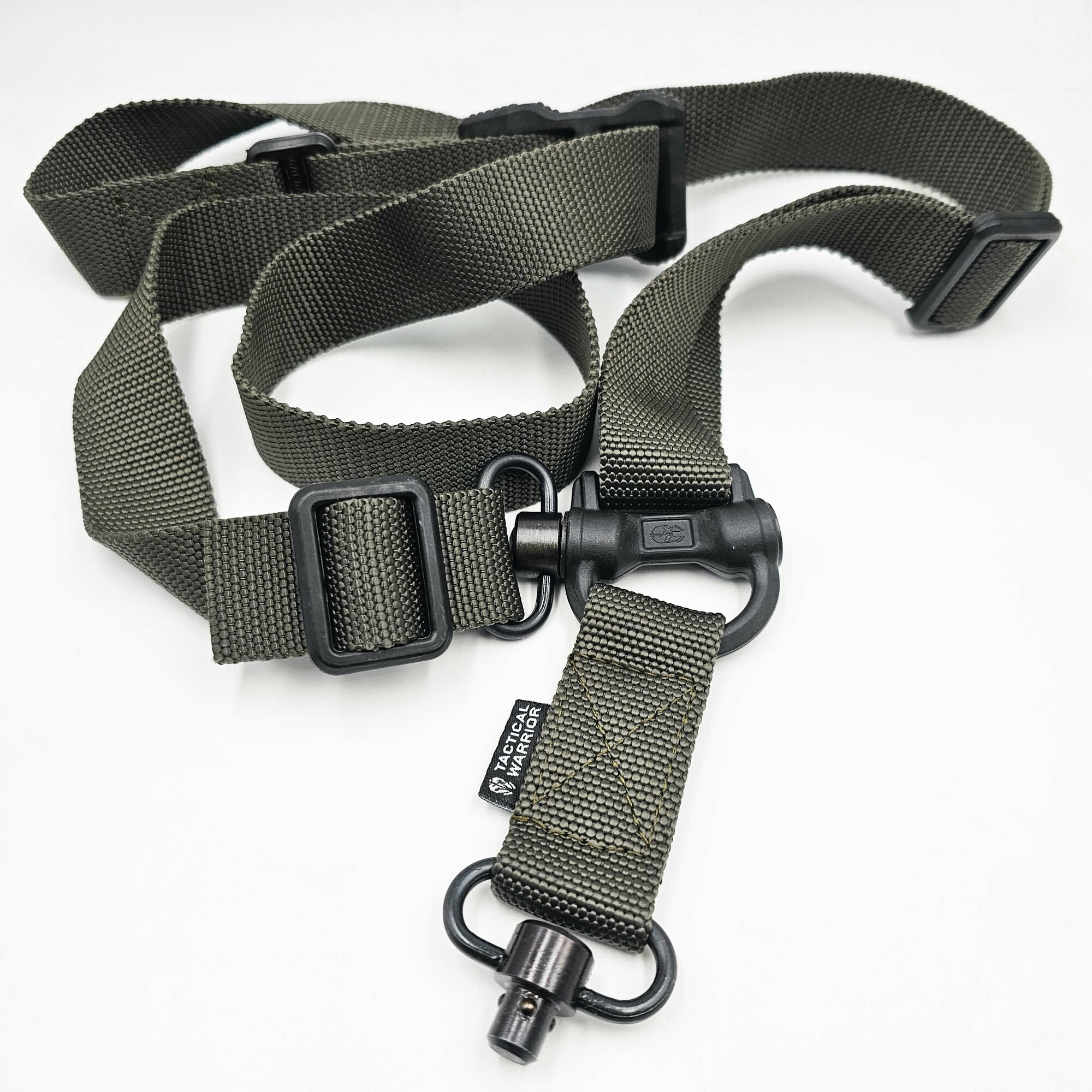 Ремень MS4- с двумя быстросъёмными антабками Tactical Warrior тактический, Олива