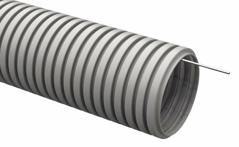Труба гофр. гибкая ПВХ IEK CTG20-20-K41-050I внеш. D=20мм с протяжкой 50м сер.