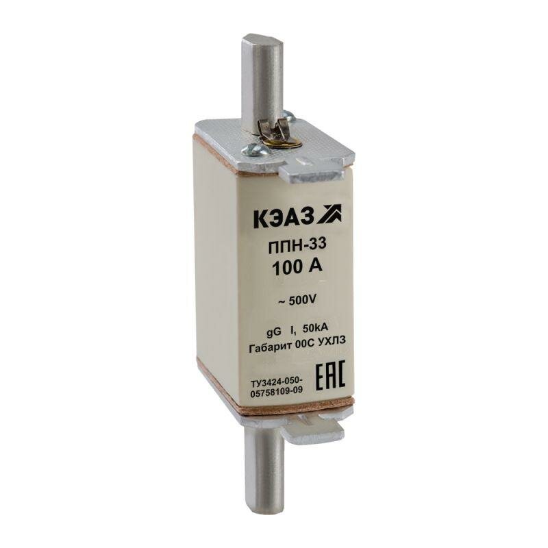 Вставка плавкая ППН 33 100А габарит 00С УХЛ3, КЭАЗ 111361 (5 шт.)