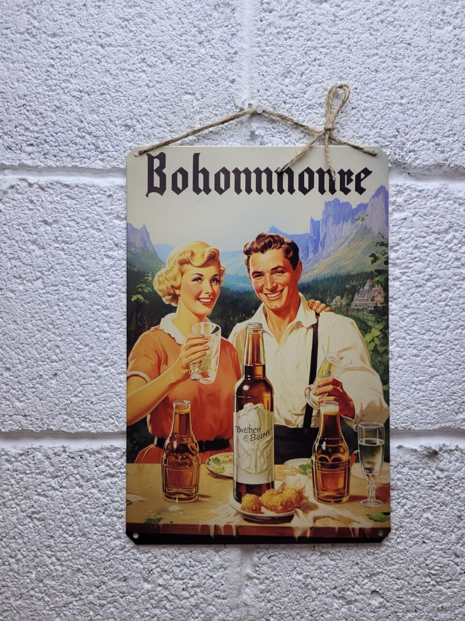 Германия пиво постер на стену 20 на 30 см, шнур-подвес в подарок