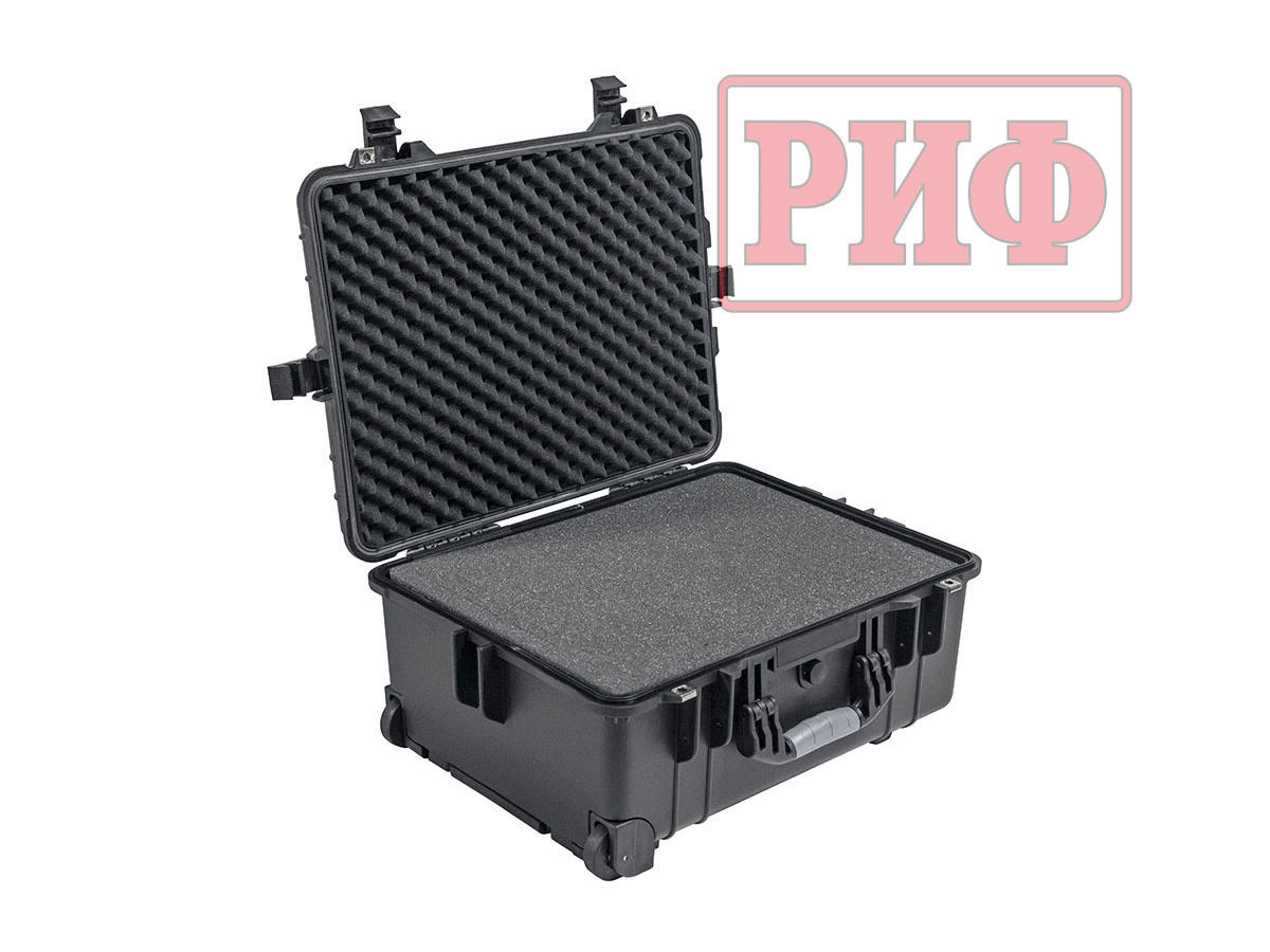 Кейс защитный ударопрочный РИФ 560х455х265 мм на колесах с телескопической ручкой IP55