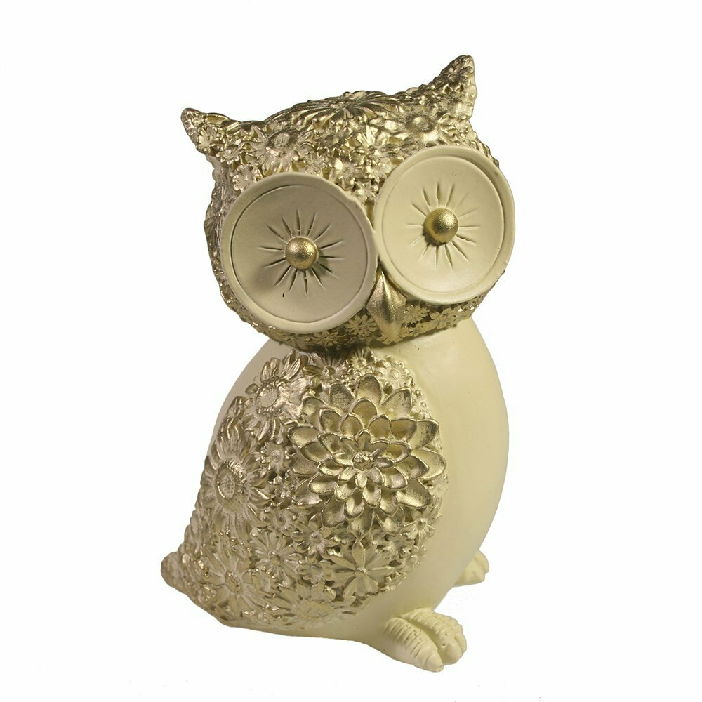 Фигура декоративная Сова (слоновая кость) 9*7*13см KSMR-713835/D150