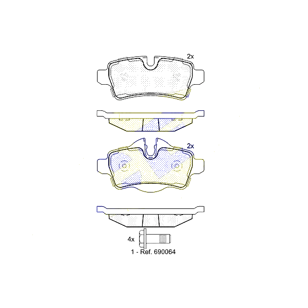 ICER 181812 (34216772894 / 34216778325 / 34216778326) 181812 колодки дисковые задние\ BMW (БМВ) Mini (Мини) cooper 1.3-1.6i