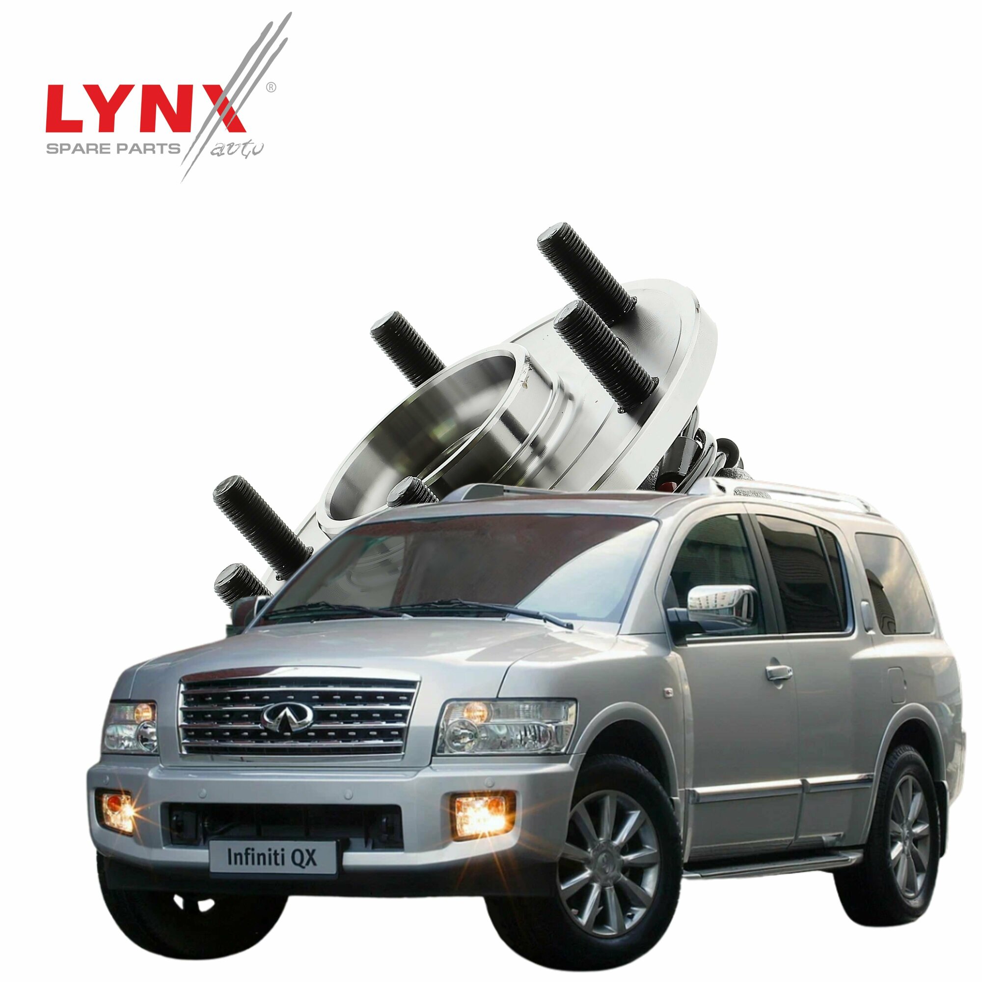 Ступица колеса Infiniti QX56 (1) / Инфинити Ку Икс 56 2004 2005 2006 2007 2008 2009 2010 / задняя, 1шт, LYNXauto