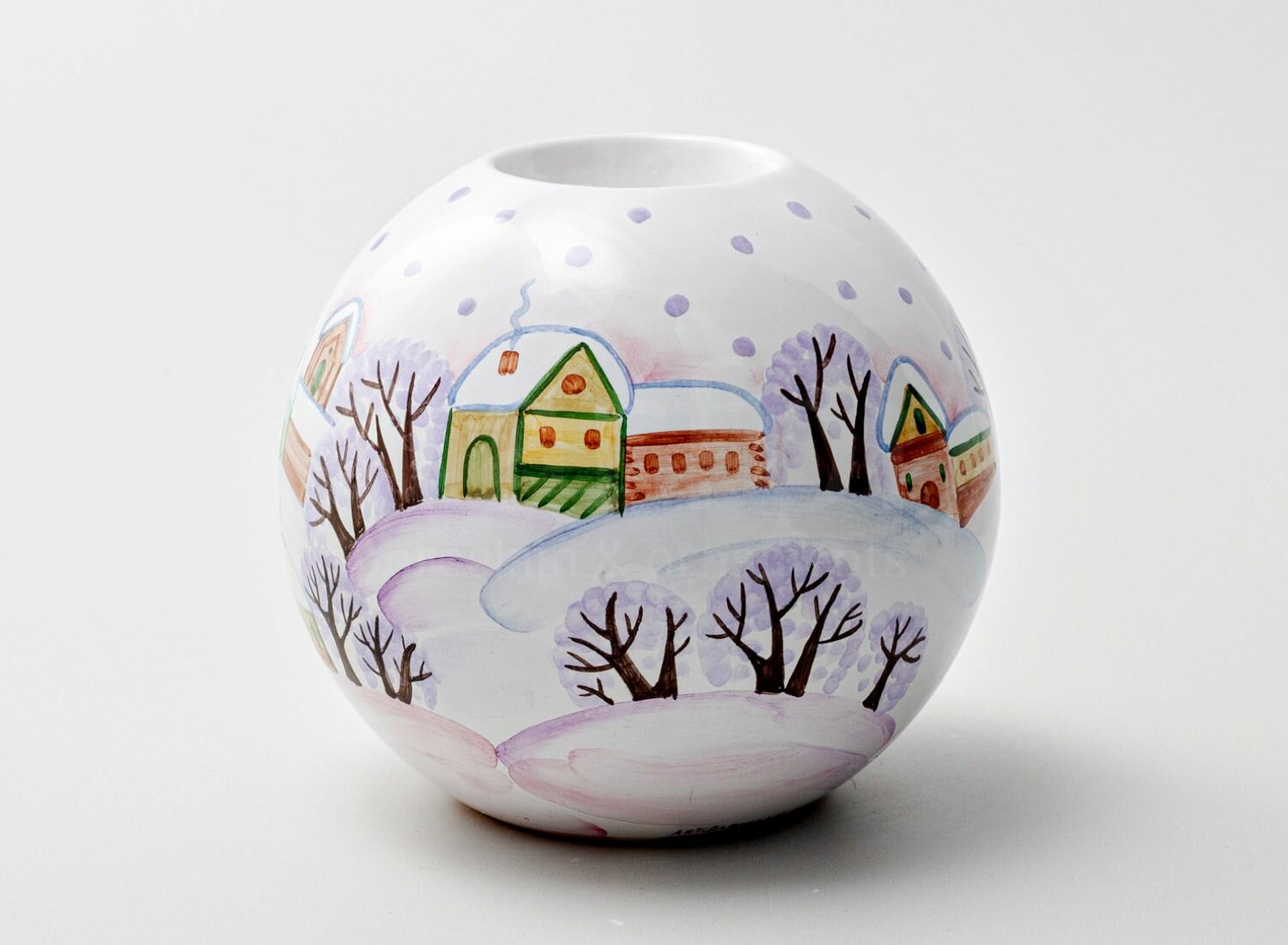 Подсвечник Зимний день Круглый