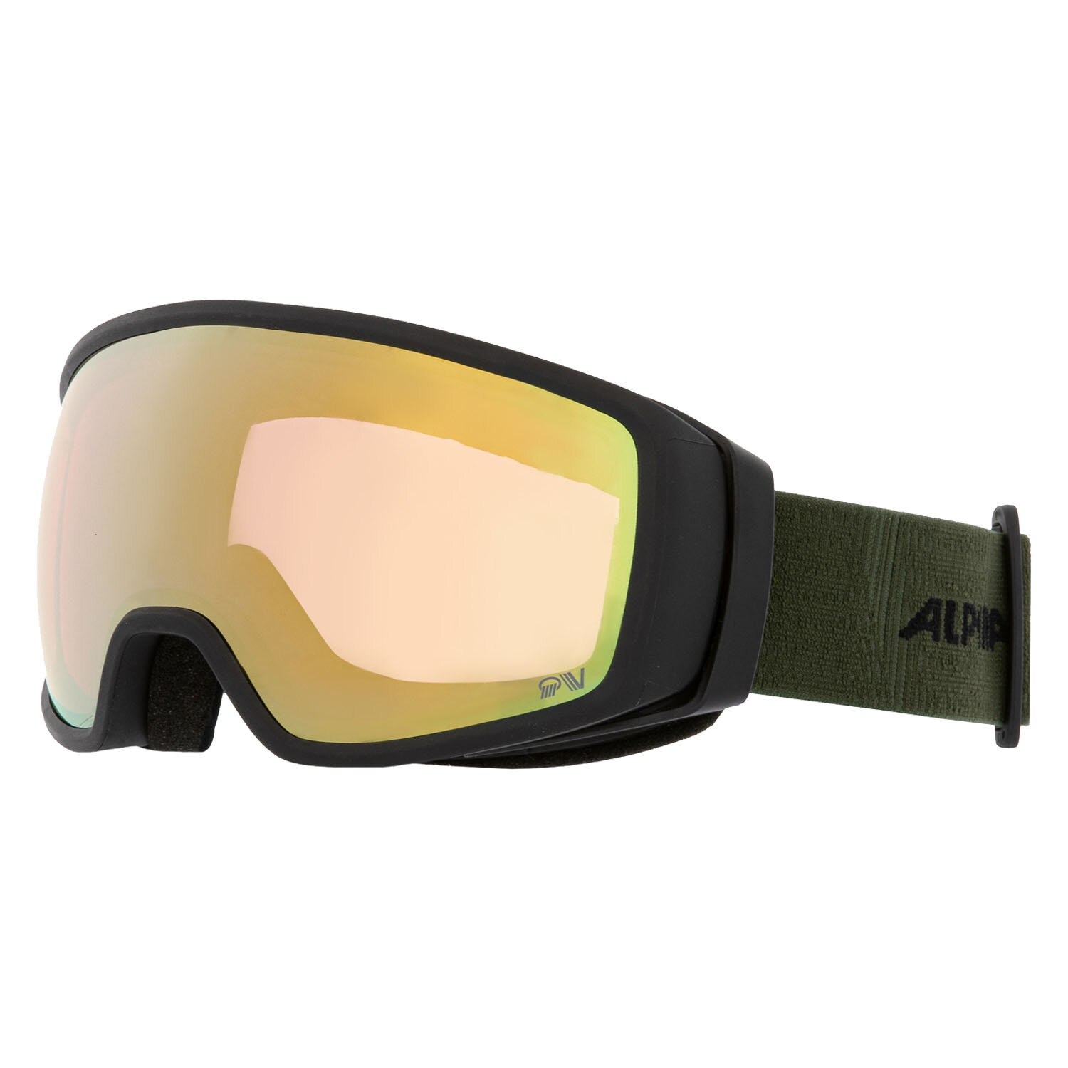 Маска горнолыжная ALPINA Double Jack QV Black-Olive Matt/QV Gold S2-S3 (US: M)