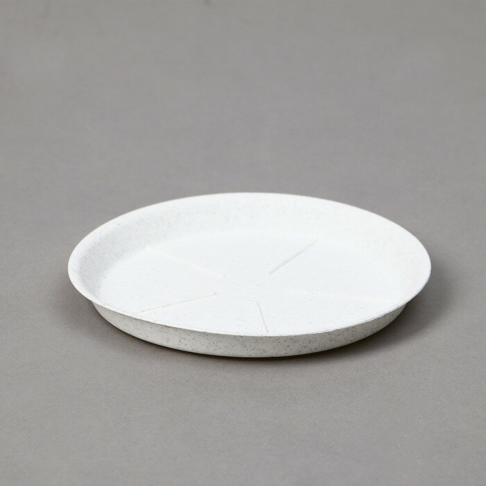 Поддон для горшка, d = 12,3 см, пластик, цвет мрамор