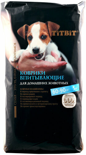 Titbit Коврики впитывающие для домашних животных 60х90х5шт