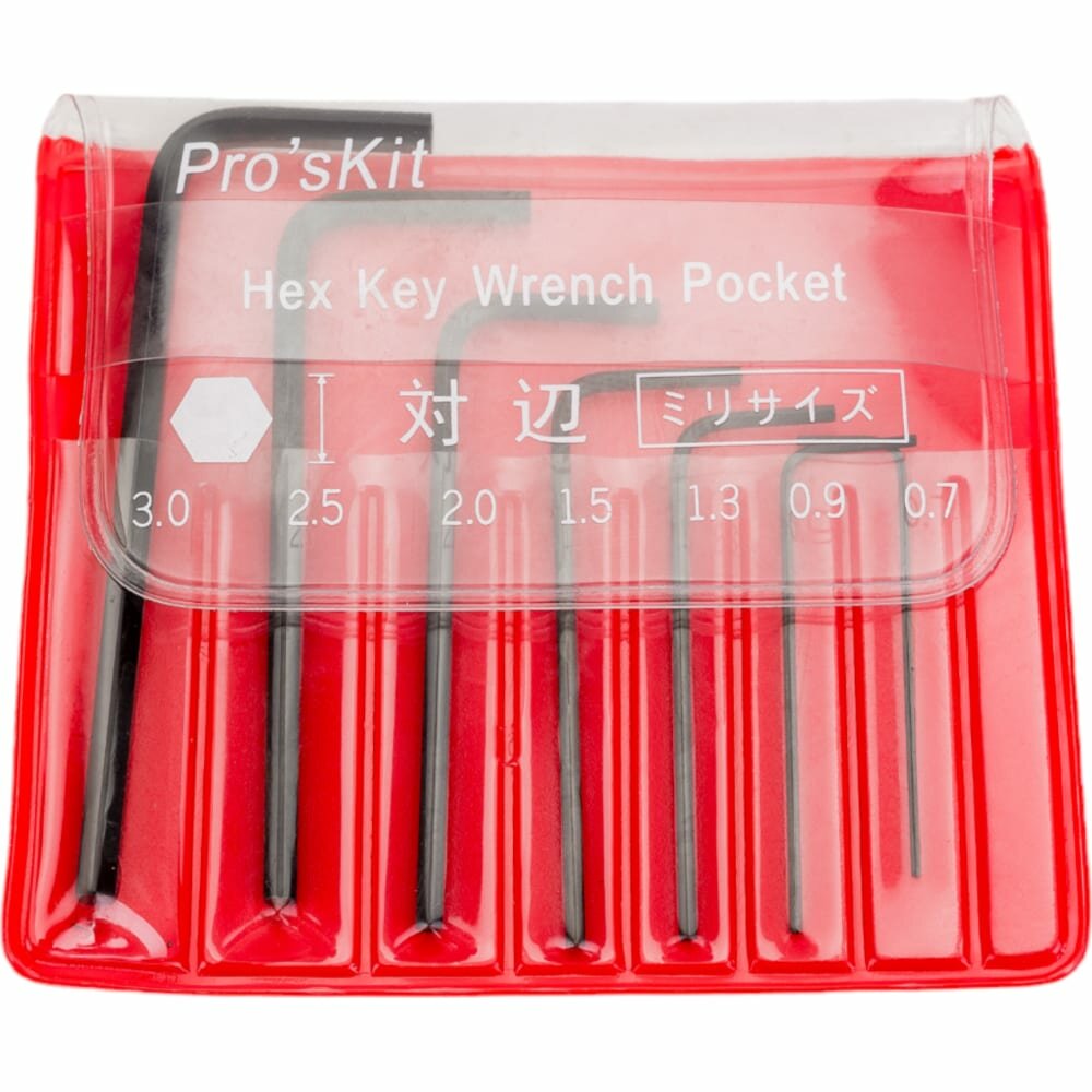 Набор ключей-шестигранников ProsKit 8PK-022 7шт, 0.7-3мм С00034339