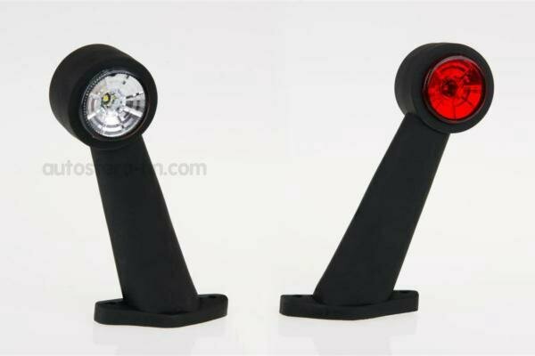 FRISTOM FT009ELED фонарь габаритный! рожок LED наклонный, L=195mm, красный/белый 12-36V с кабелем\