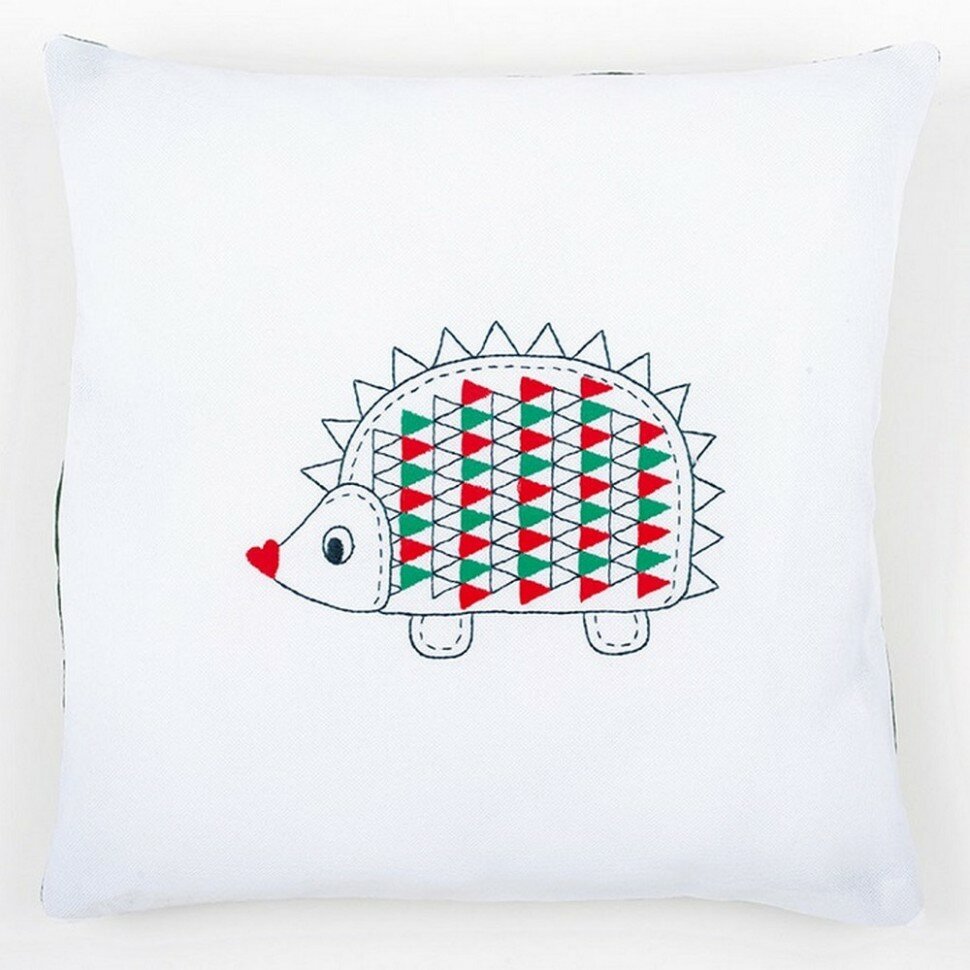 Набор для вышивания Vervaco #PN-0155665 Подушка "Ёжик", Гладь, 40 x 40 см