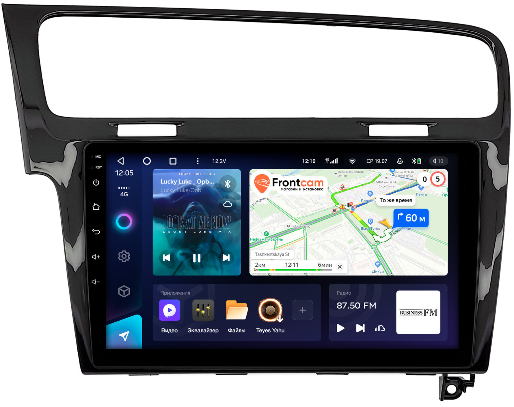 Штатная магнитола Teyes CC3 4/64 10" RM-10-469 Volkswagen Golf 7 2012-2020 (глянцевая) Android 10 (4G-SIM, DSP, QLed)