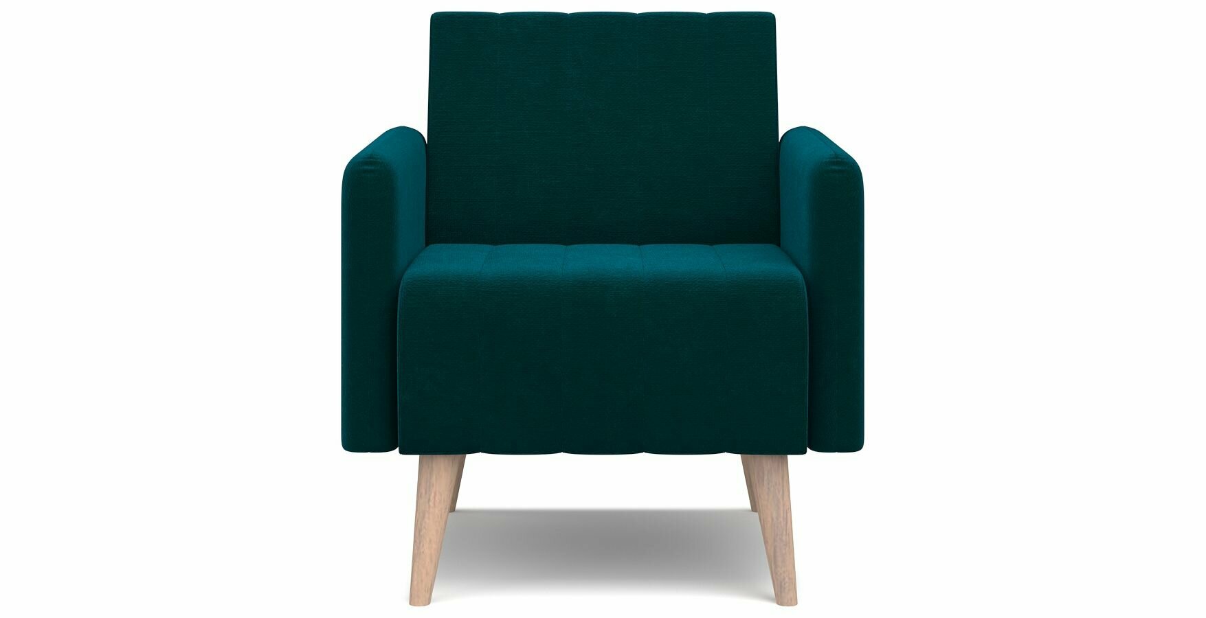 Кресло PUSHE Норман 2 с подлокотниками, нераскладное, для кухни, прихожей, балкона, детской, темно-зеленый Velutto 20